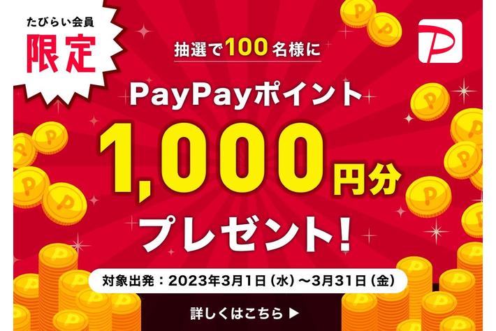 【たびらい会員限定】レンタカー利用でPayPayポイント1,000円分プレゼントキャンペーン！！(画像ギャラリー No.1) | 【業界先取り】業界ニュース・自動車ニュース2024国産車から ...
