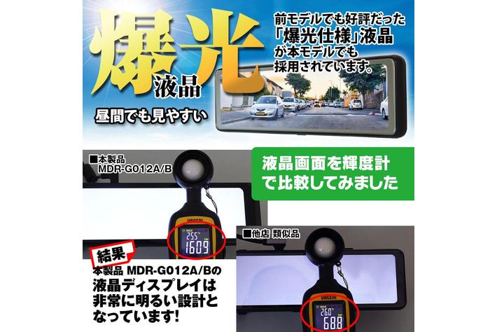 MAXWINからズーム機能搭載の爆光ミラー型前後ドライブレコーダーMDR-G012がネット通販限定で登場(画像ギャラリー No.1 ...