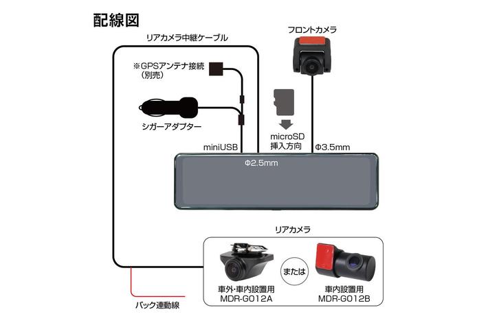 MAXWINからズーム機能搭載の爆光ミラー型前後ドライブレコーダーMDR-G012がネット通販限定で登場(画像ギャラリー No.2 ...